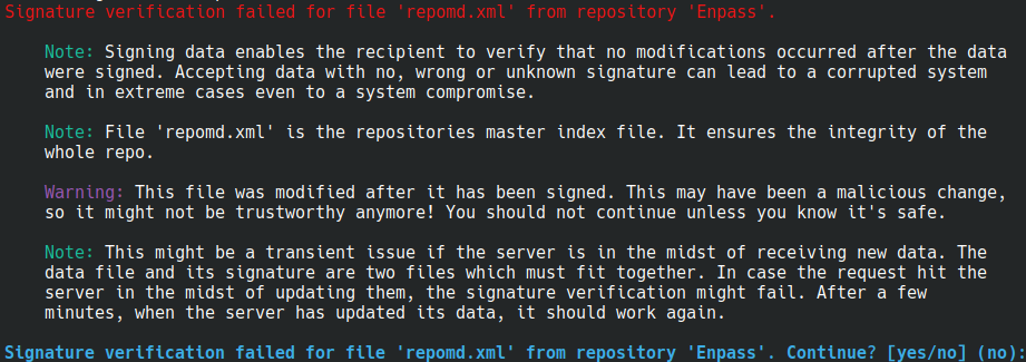 Signature Verification Failed on OpenSUSE - Linux - Enpass Discussion Forum